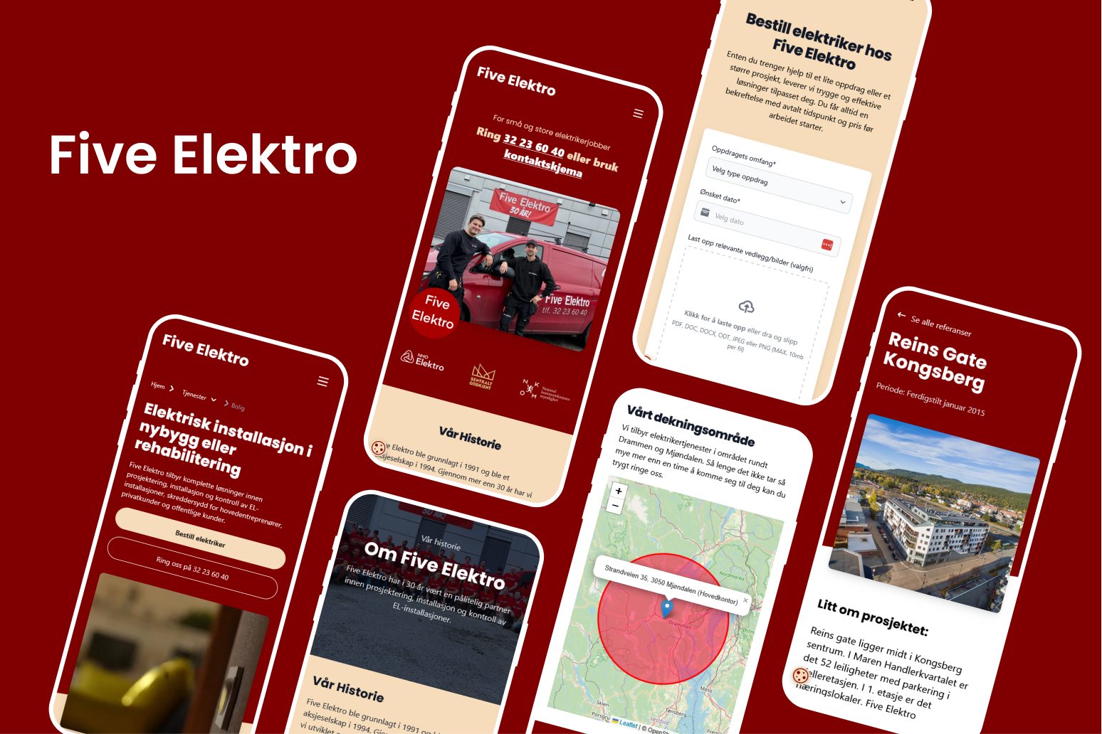 Five Elektro | Nettside og visuell profil for moderne elektrobedrift