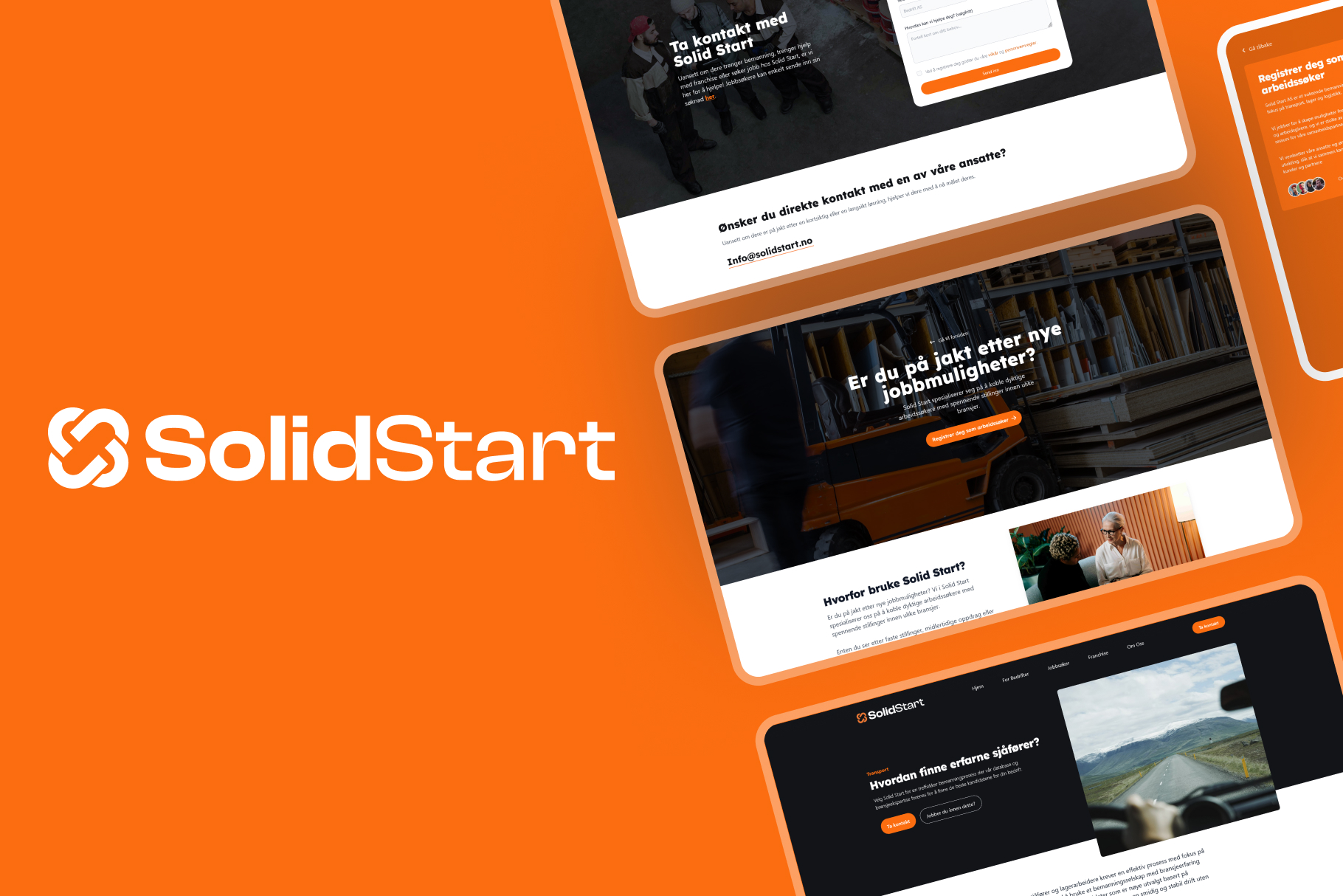 Solid Start | Nettside og visuell identitet for bemanningsbyrå